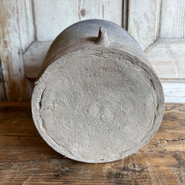 Vintage Gray Clay Weathered Pottery For Sale at 1stDibs