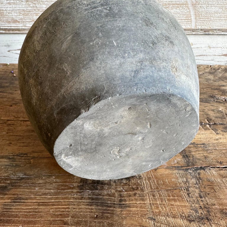 Vintage Gray Clay Weathered Pottery For Sale at 1stDibs