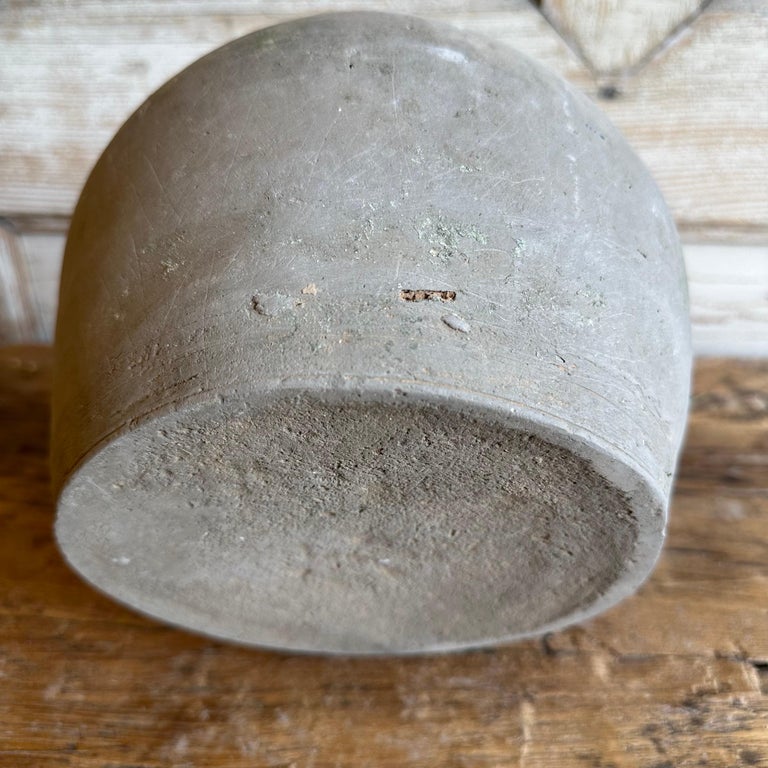 Vintage Gray Clay Weathered Pottery For Sale at 1stDibs