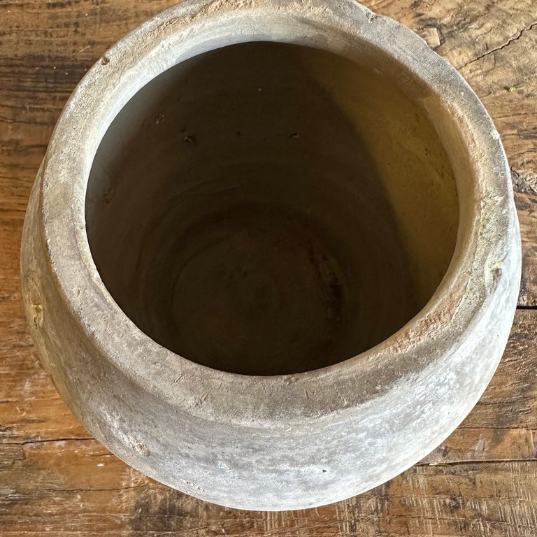 Vintage Gray Clay Weathered Pottery For Sale at 1stDibs