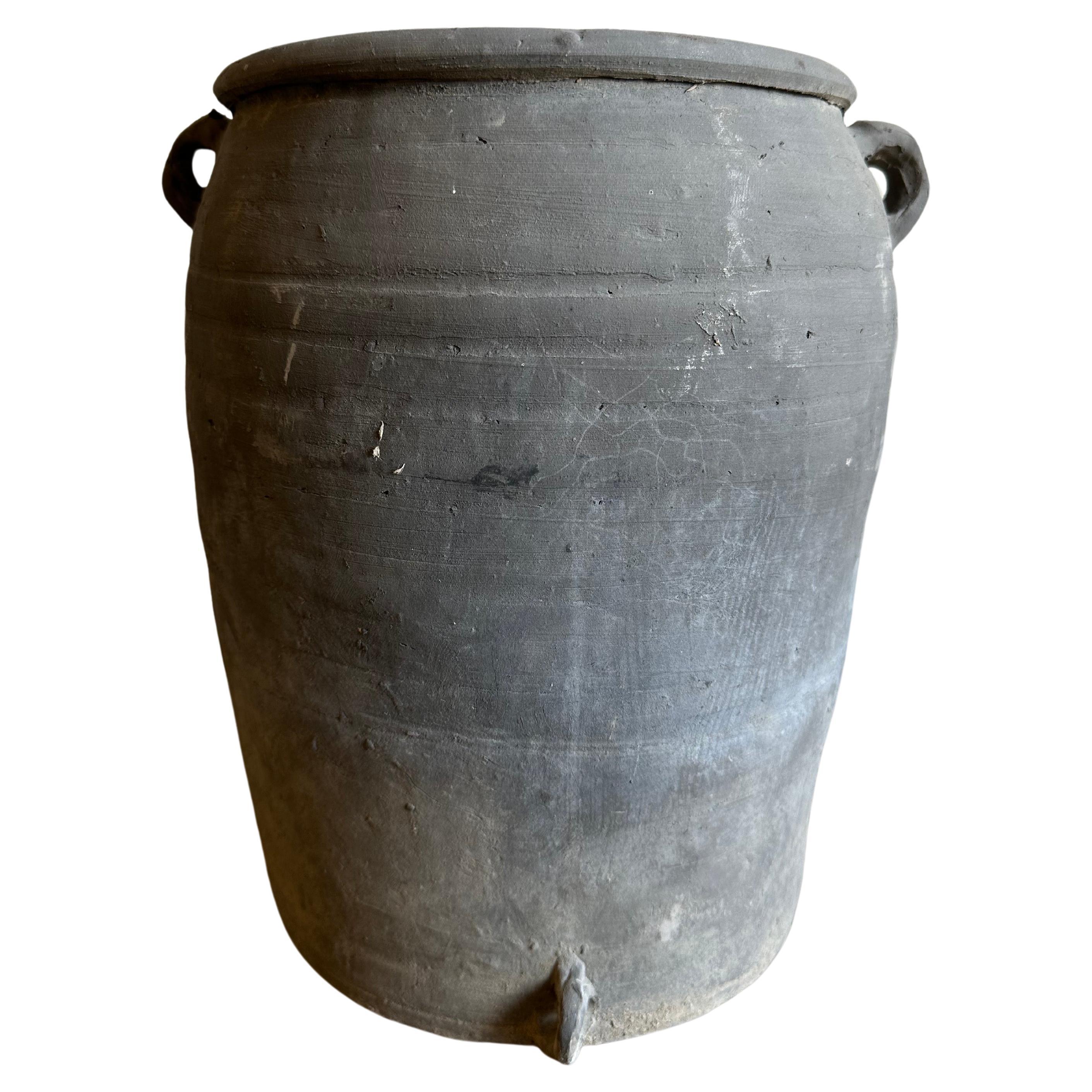 Vintage Gray Clay Weathered Pottery For Sale at 1stDibs