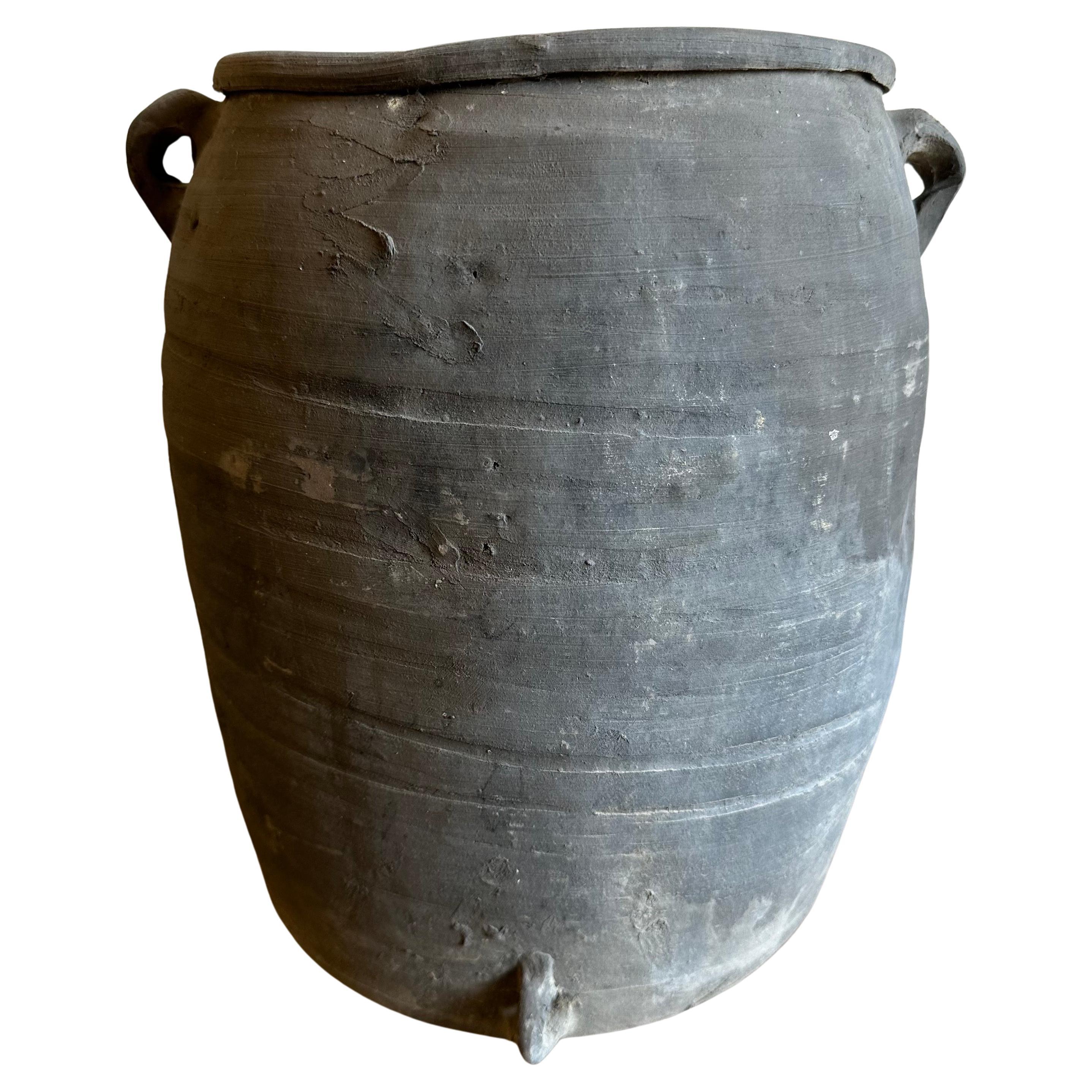 Vintage Gray Clay Weathered Pottery For Sale at 1stDibs