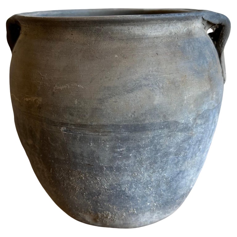 Vintage Gray Clay Weathered Pottery For Sale at 1stDibs