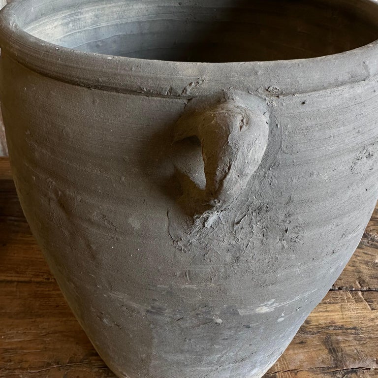 Vintage Gray Weathered Clay Pottery For Sale at 1stDibs
