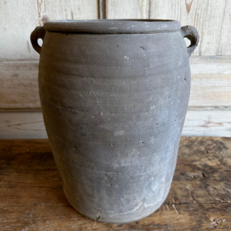 Vintage Gray Weathered Clay Pottery For Sale at 1stDibs