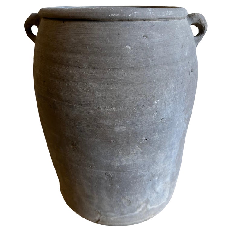 Vintage Gray Weathered Clay Pottery For Sale at 1stDibs
