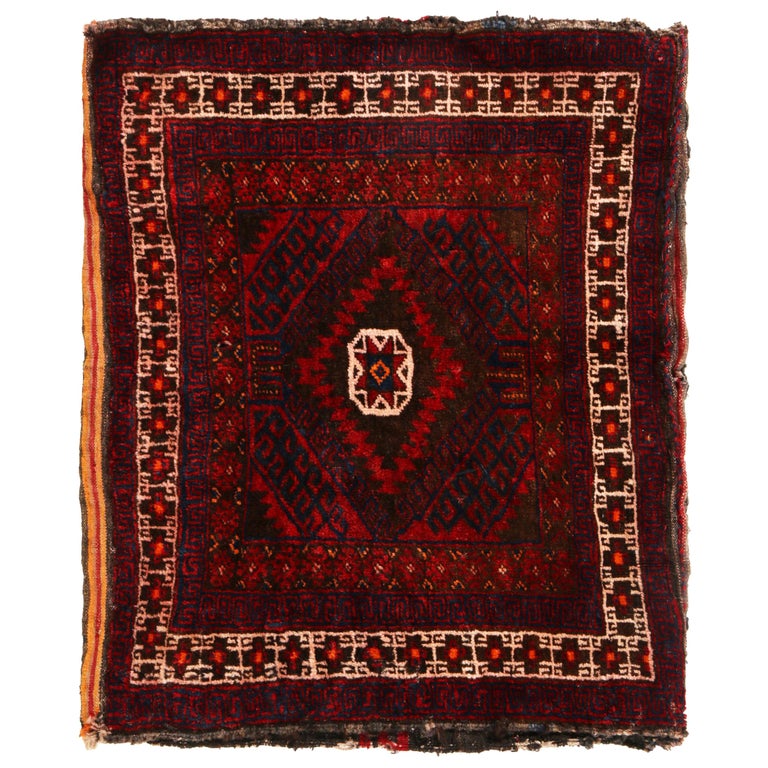 Vintage Green and Red Persian Wool Rug by Rug and Kilim For Sale at 1stDibs