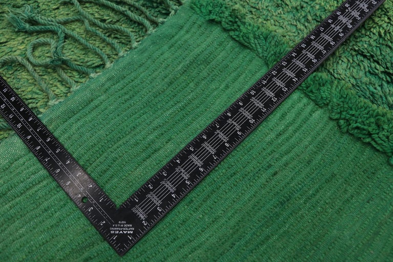 Vintage Green Beni Mrirt Moroccan Rug with Tropical Bohemian Style For ...