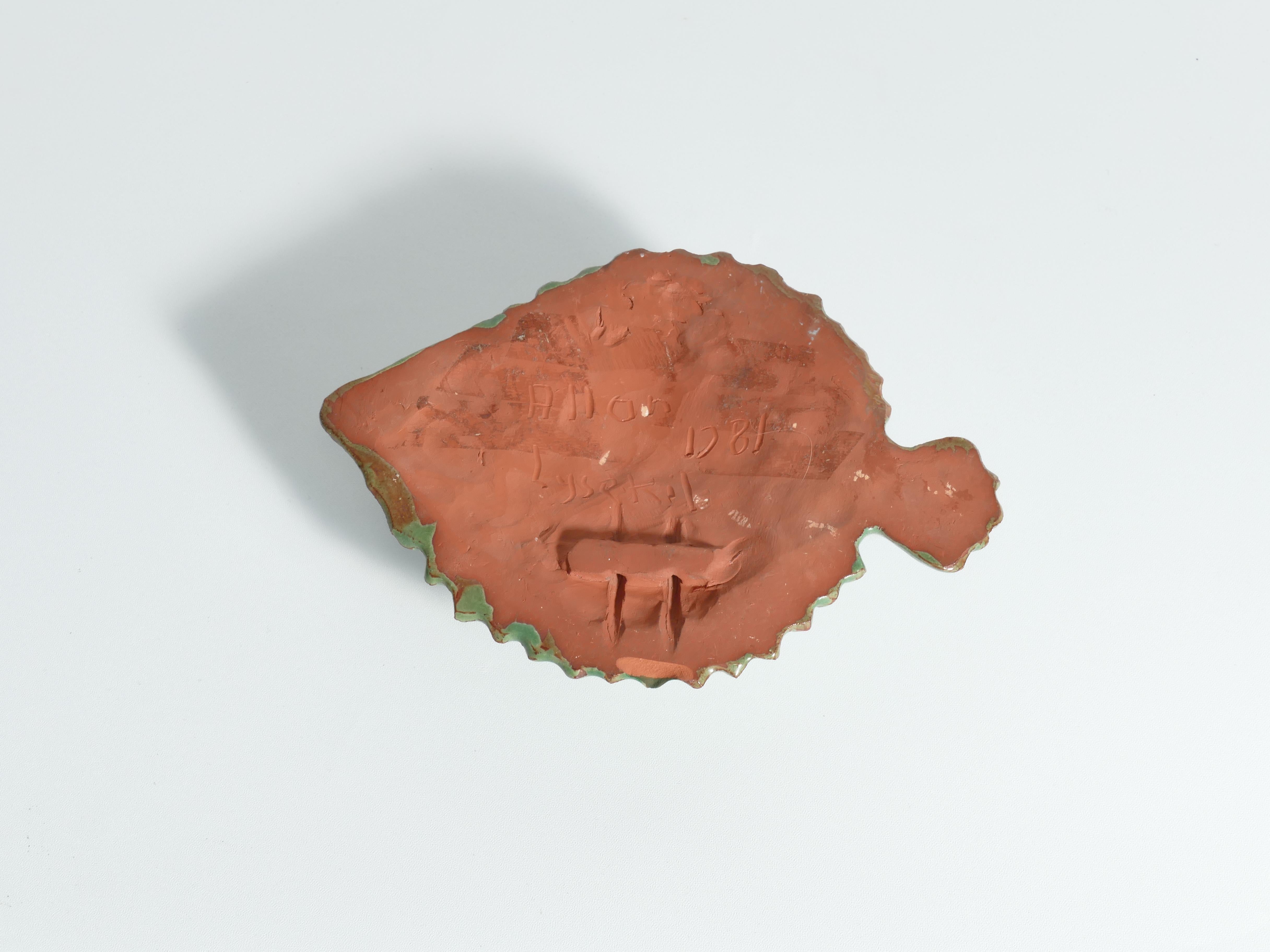 Vintage Green Ceramic Flounder Fish by Allan Hellman, Sweden 1981 For ...