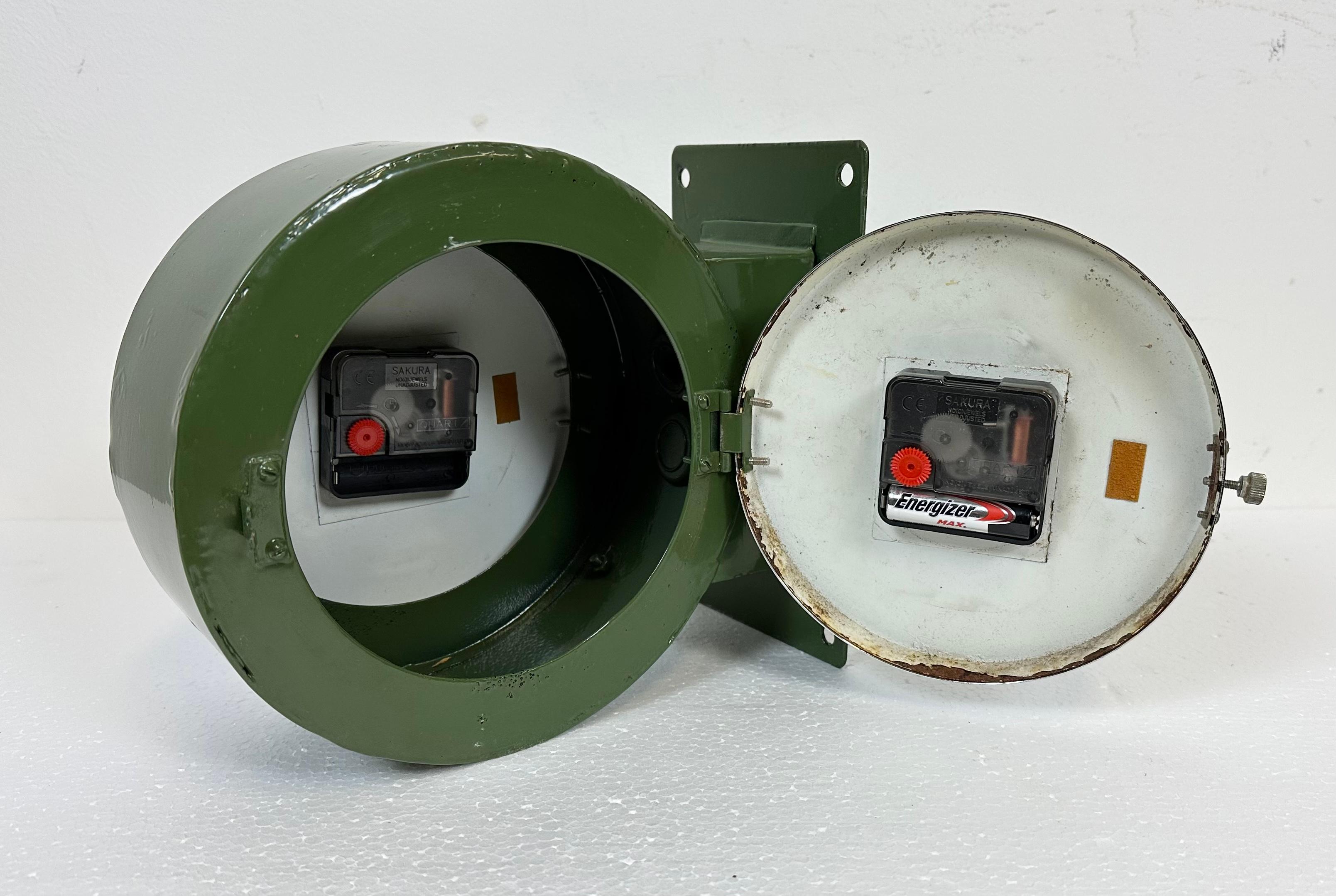 Vintage Green Citizen Double-Sided Navy Wall Clock, 1980s at 1stDibs
