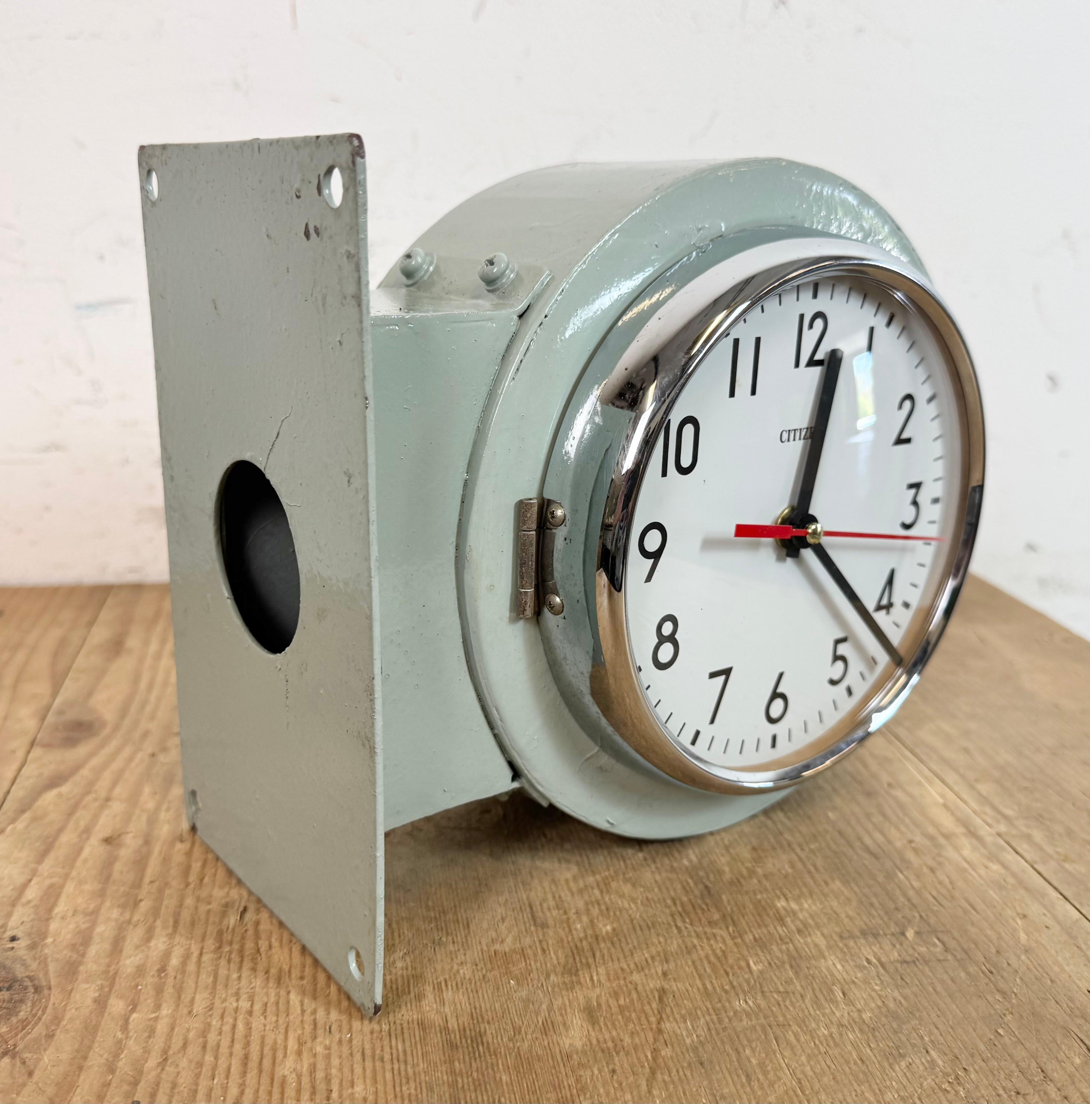 Vintage Green Citizen Double-Sided Navy Wall Clock, 1980s For Sale at ...