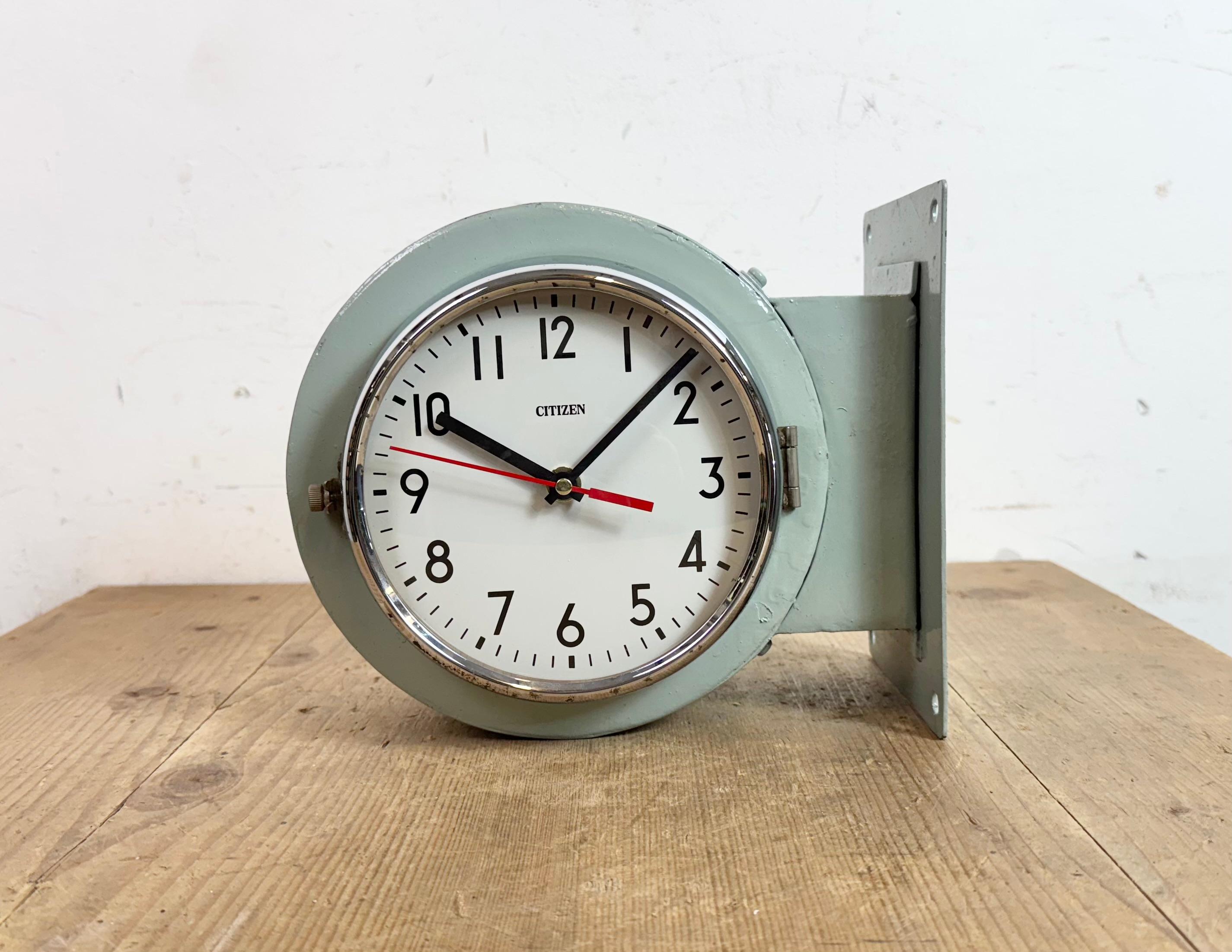 Vintage Green Citizen Double-Sided Navy Wall Clock, 1980s For Sale at ...