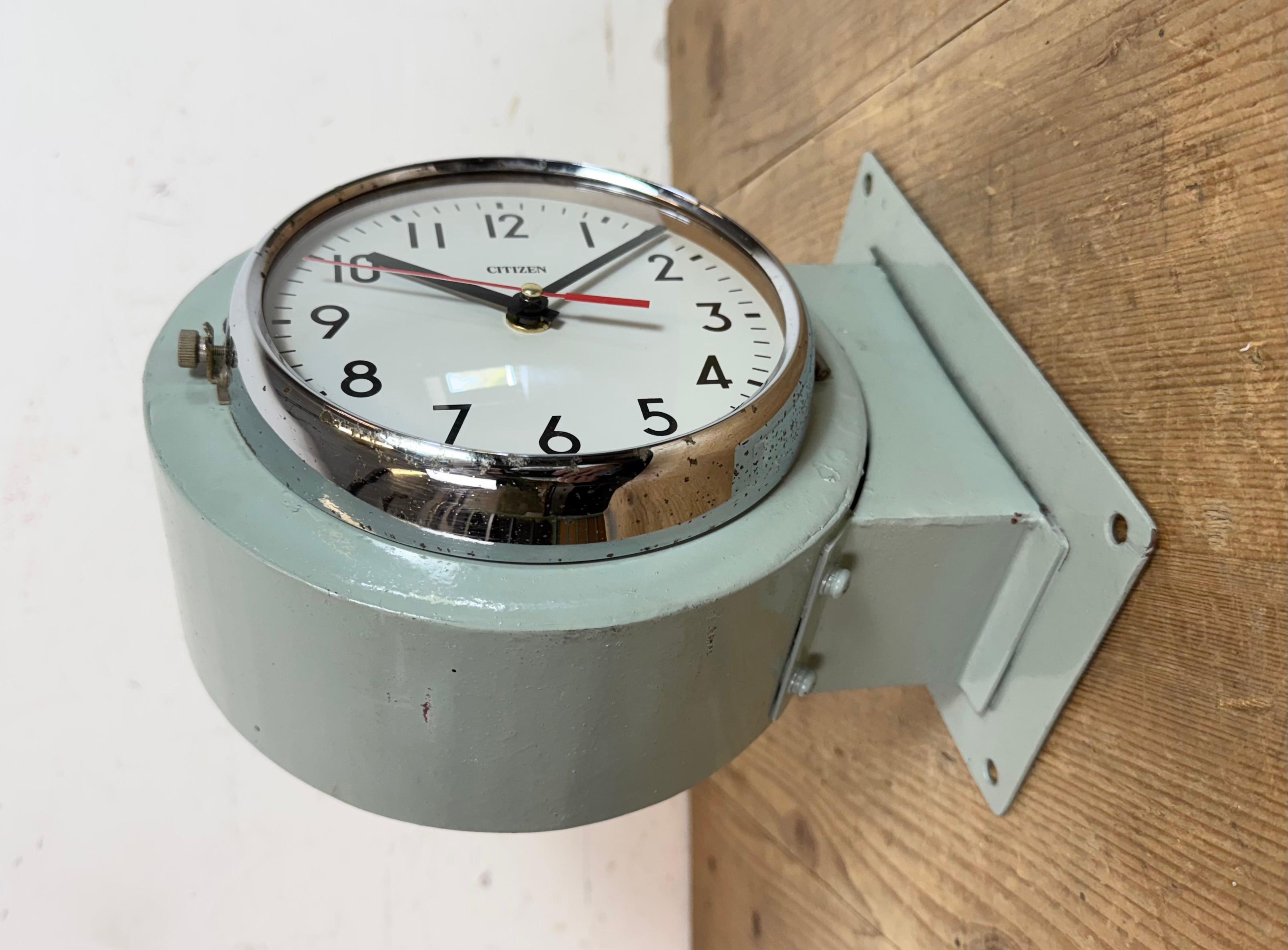 Vintage Green Citizen Double-Sided Navy Wall Clock, 1980s For Sale at ...
