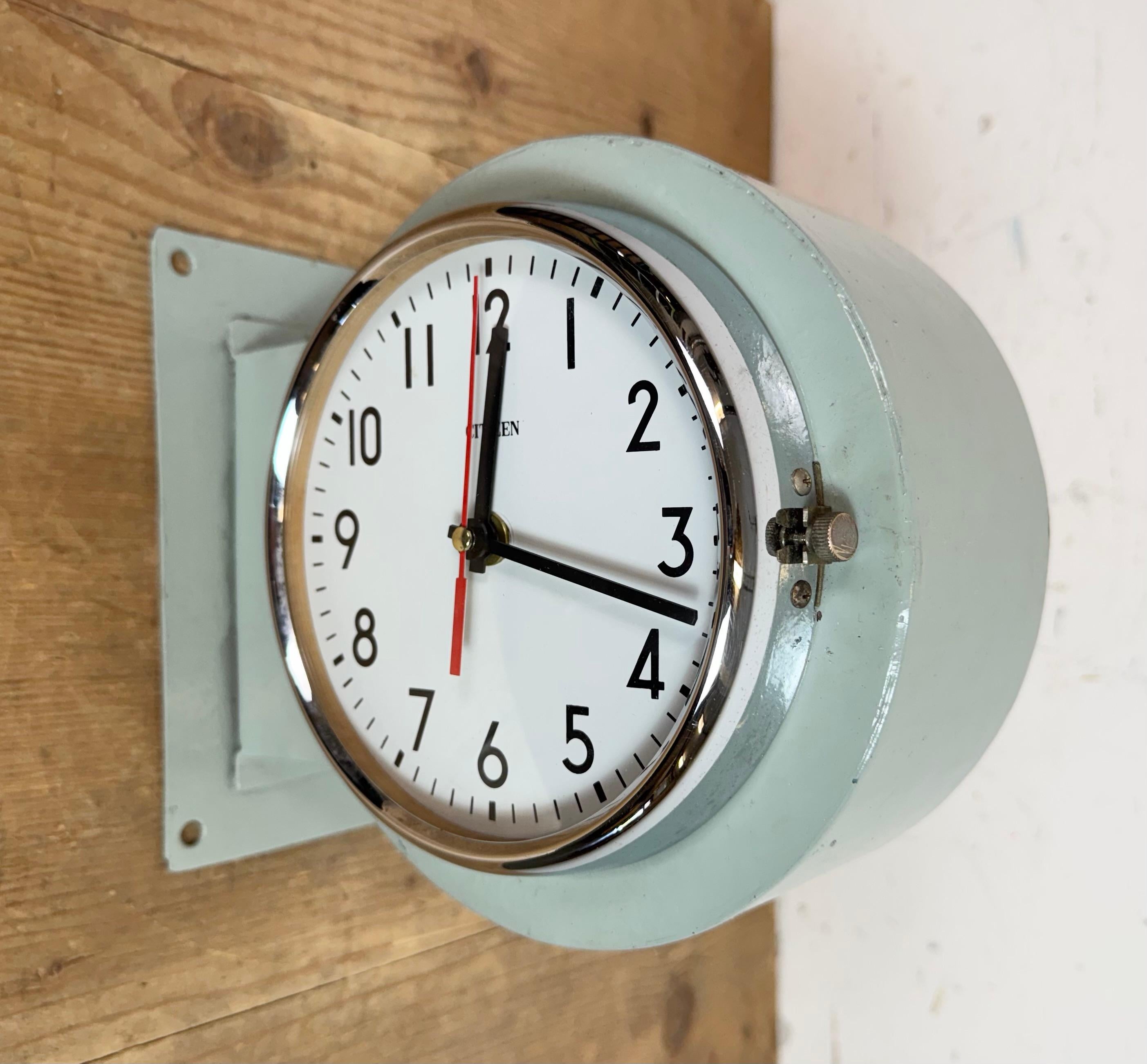 Vintage Green Citizen Double-Sided Navy Wall Clock, 1980s For Sale at ...