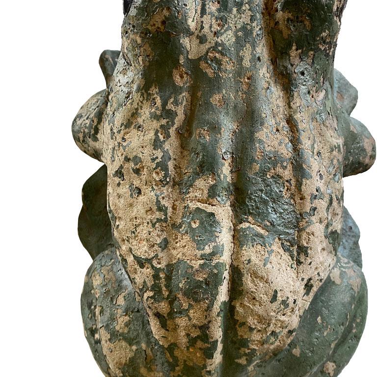 Vintage Green Concrete Garden Frog at 1stDibs | vintage concrete frog ...