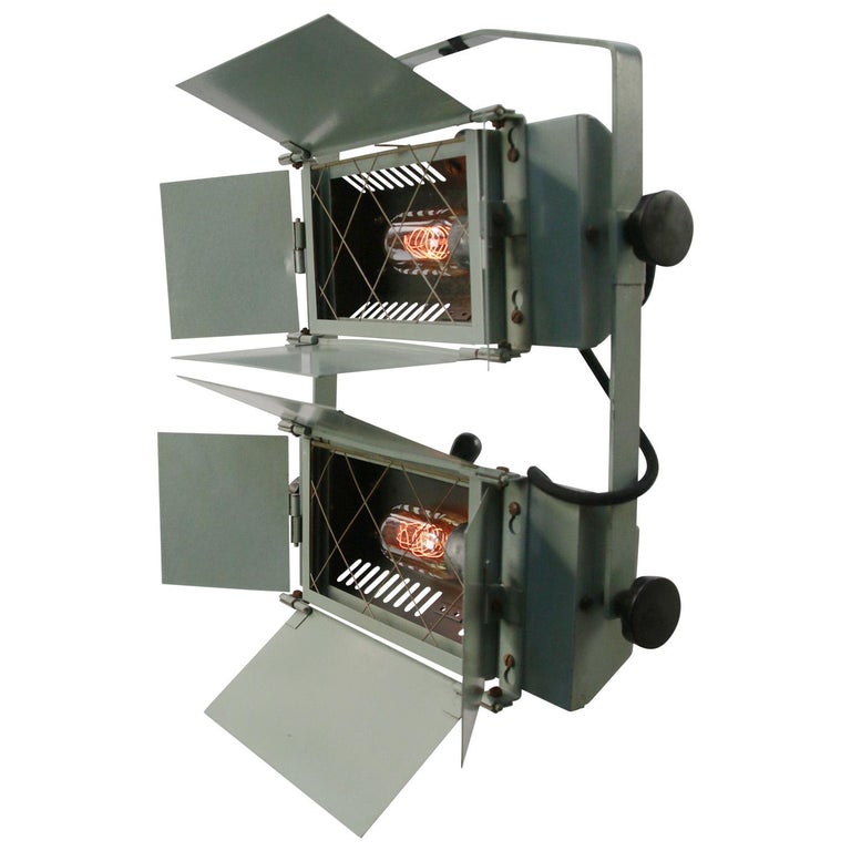 Vintage Green German Floodlight Film Theater Metal Spotlight For Sale ...