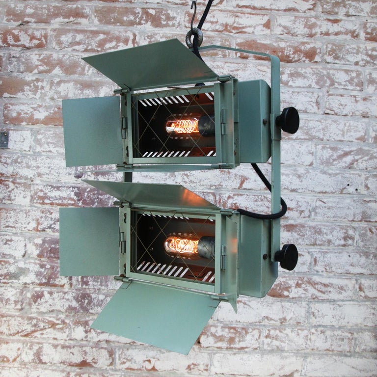 Vintage Green German Floodlight Film Theater Metal Spotlight For Sale ...