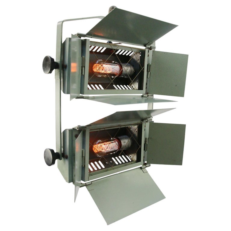 Vintage Green German Floodlight Film Theater Metal Spotlight For Sale ...