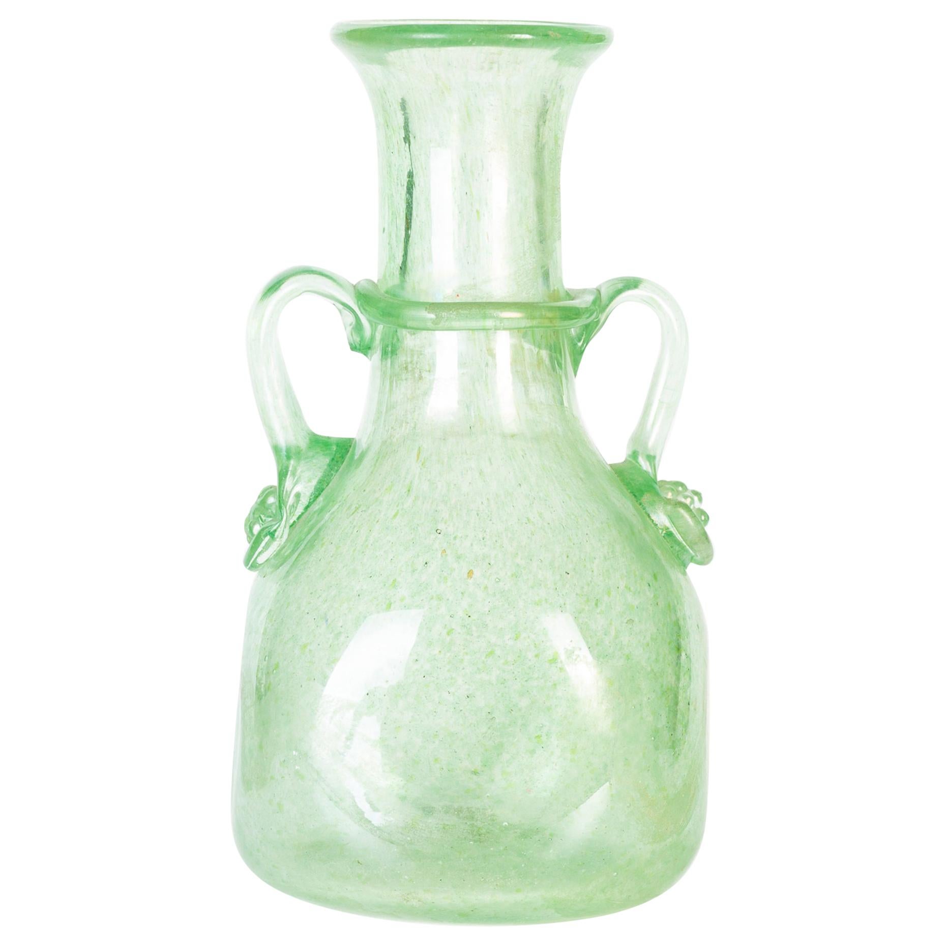Vintage Green Glass Amphora, Northern Europe, 1980s at 1stDibs