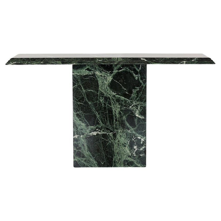 Vintage Green Marble Console Table at 1stDibs