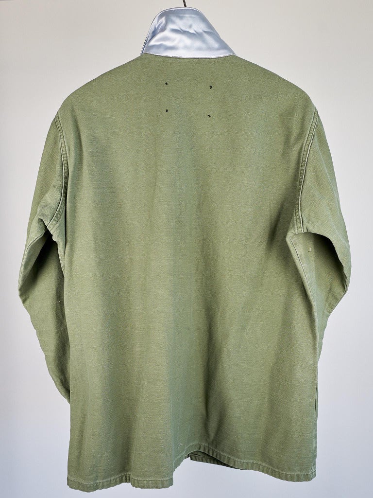 Vintage Green Military Jacket Gold Braid Black Tweed Silver Silk J ...