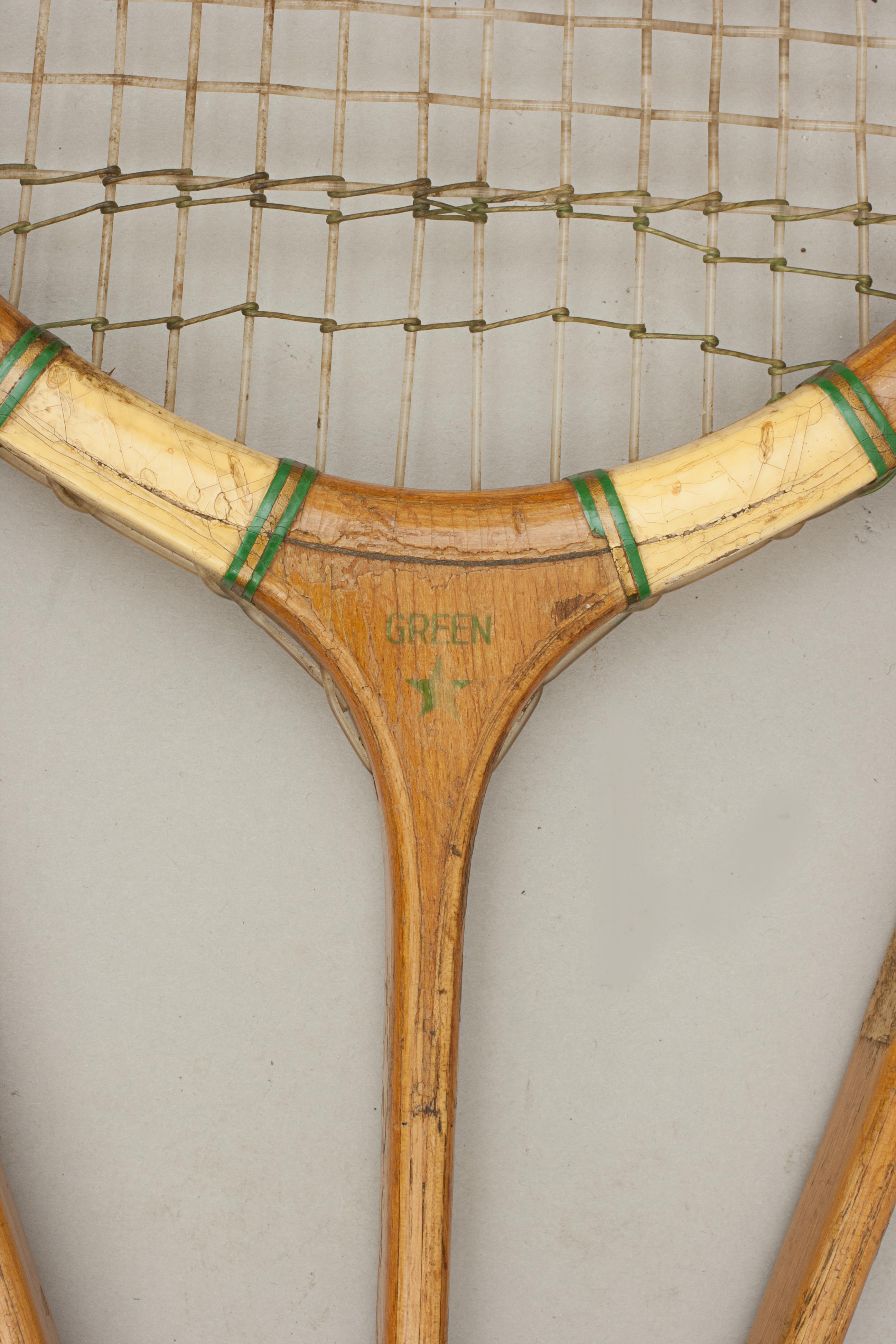 Vintage Green Star Hazell Streamline Tennis Racket at 1stDibs | who ...