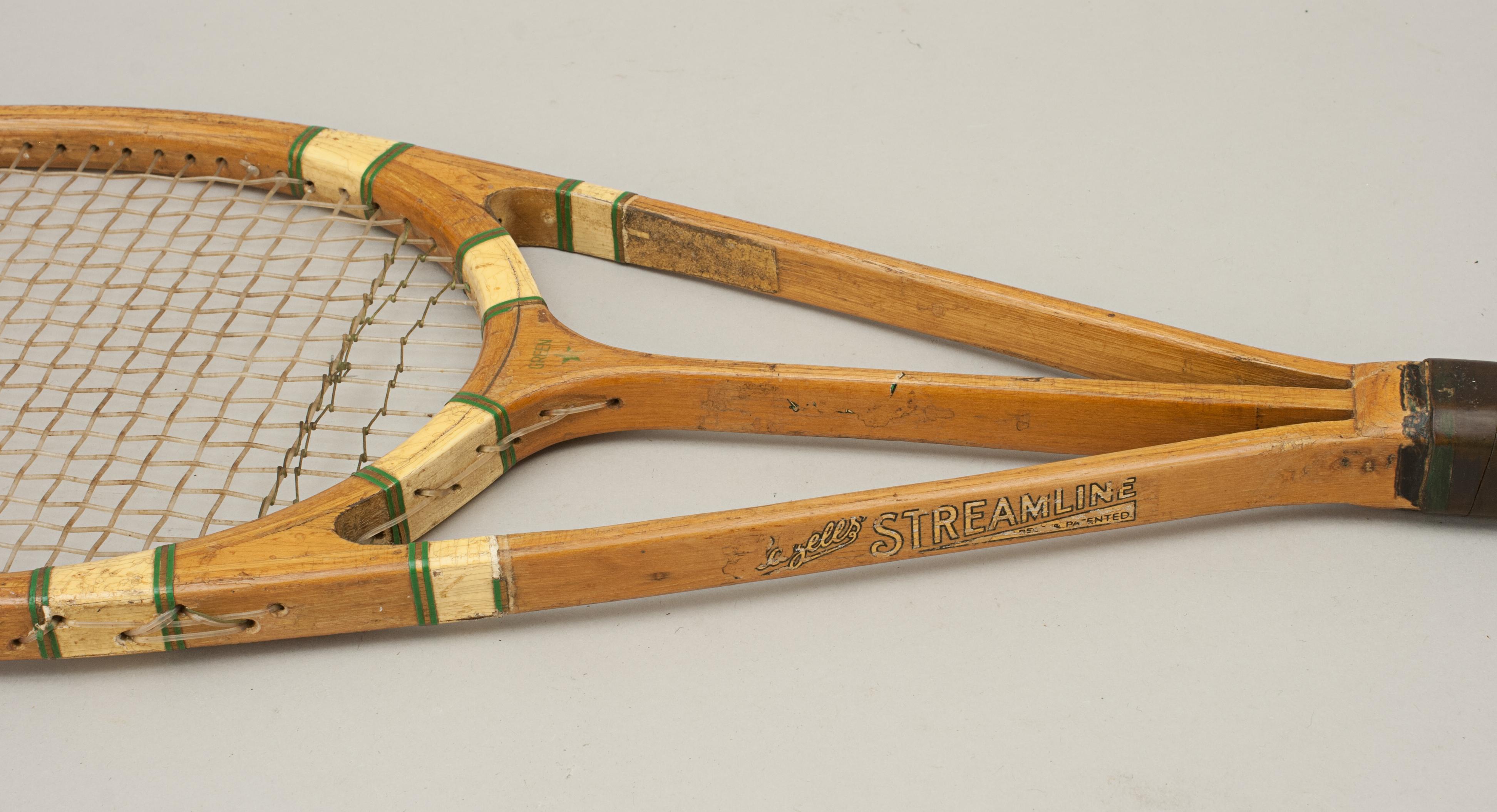 Vintage Green Star Hazell Streamline Tennis Racket at 1stDibs | who ...