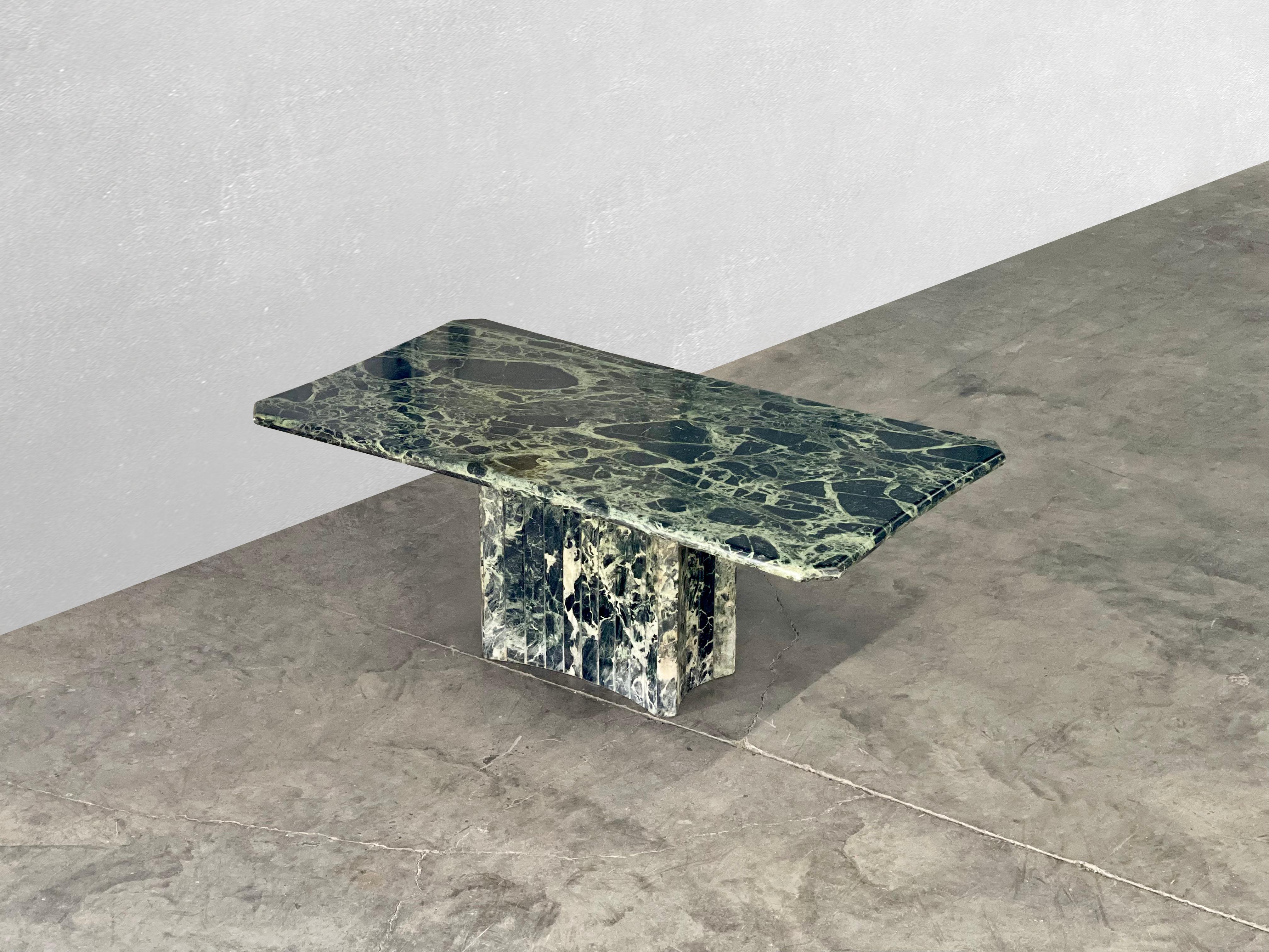 Vintage Green Verde Guatemalan Marble Dining Table at 1stDibs