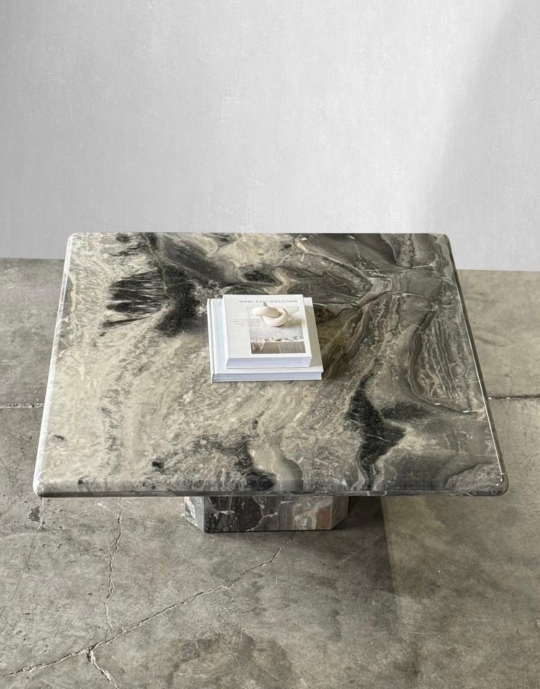 Vintage Grey Marble Coffee Table For Sale at 1stDibs
