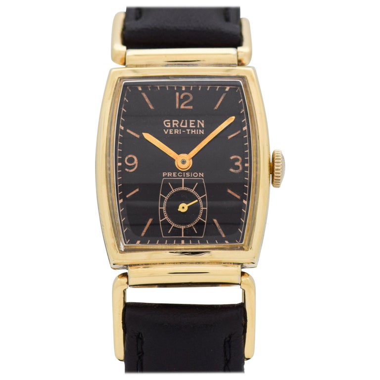 Vintage Gruen Precision Veri-Thin Rectangular-Shaped Watch, 1941 For ...