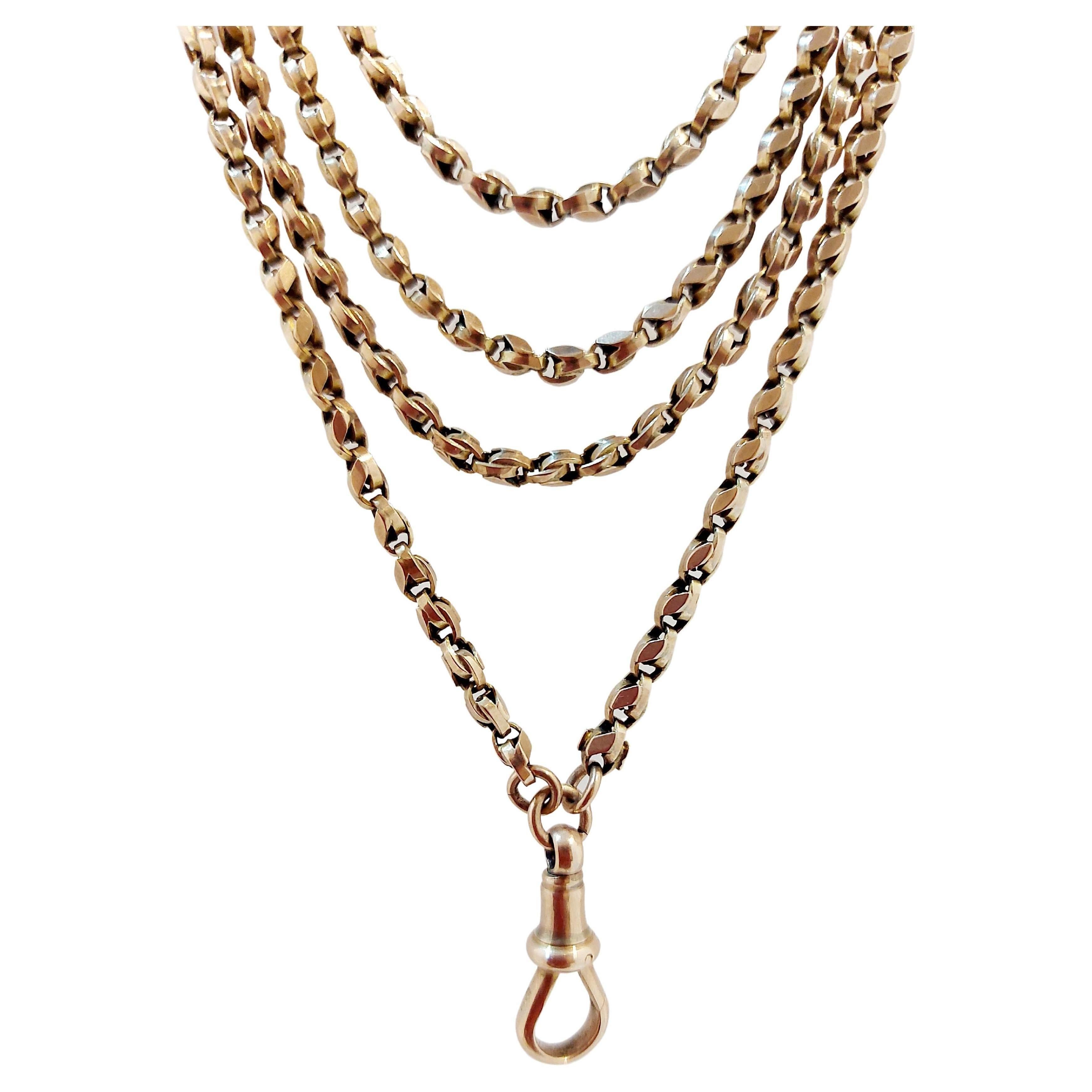 Antique Long Gold Guard Chain at 1stDibs