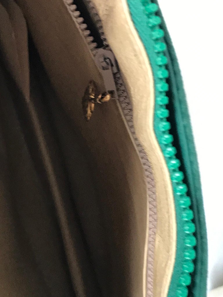 Vintage Gucci Forest Green Suede with Gold Chain and Gold Hardware ...