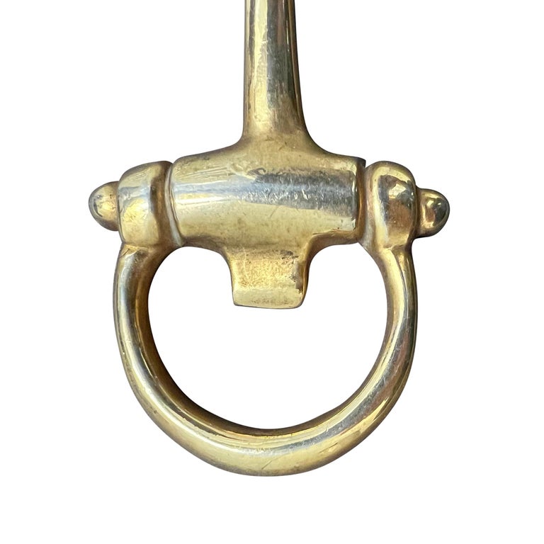 Vintage Gucci Gold-Plated Horsebit Bottle Opener For Sale at 1stDibs
