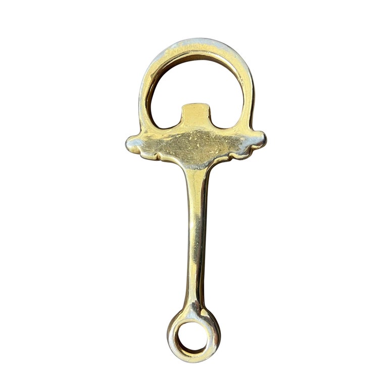 Vintage Gucci Gold-Plated Horsebit Bottle Opener For Sale at 1stDibs