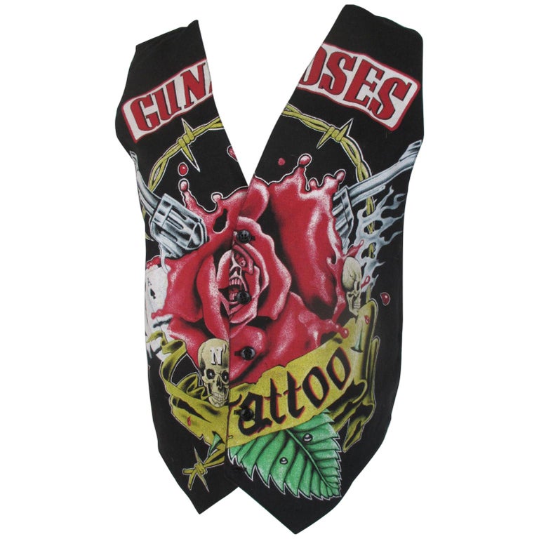 vintage Guns and Roses tattoo rock and roll "Jocker" vest For Sale at ...