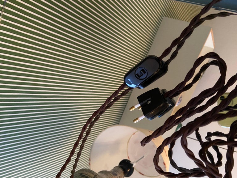 Vintage Gustave Reynaud Ceramic Table Lamp with Customized Shade ...