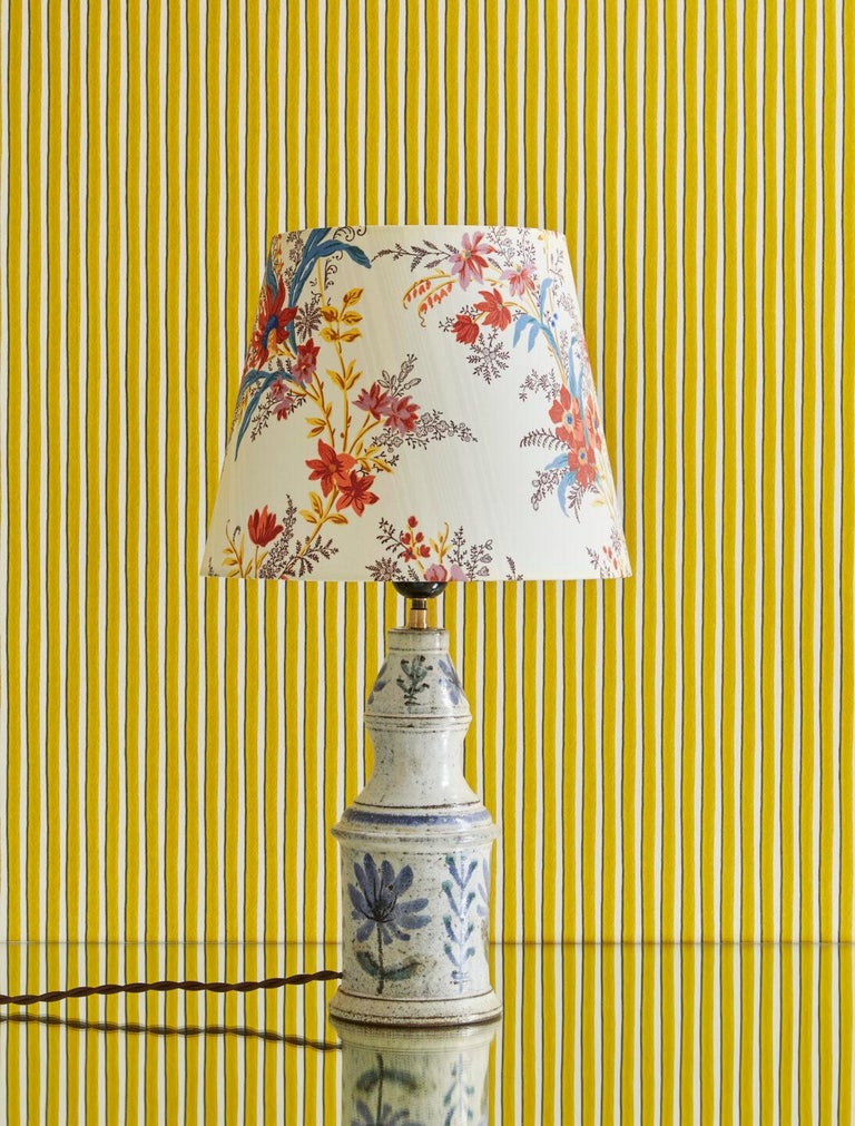 Vintage Gustave Reynaud Ceramic Table Lamp with Customized Shade ...