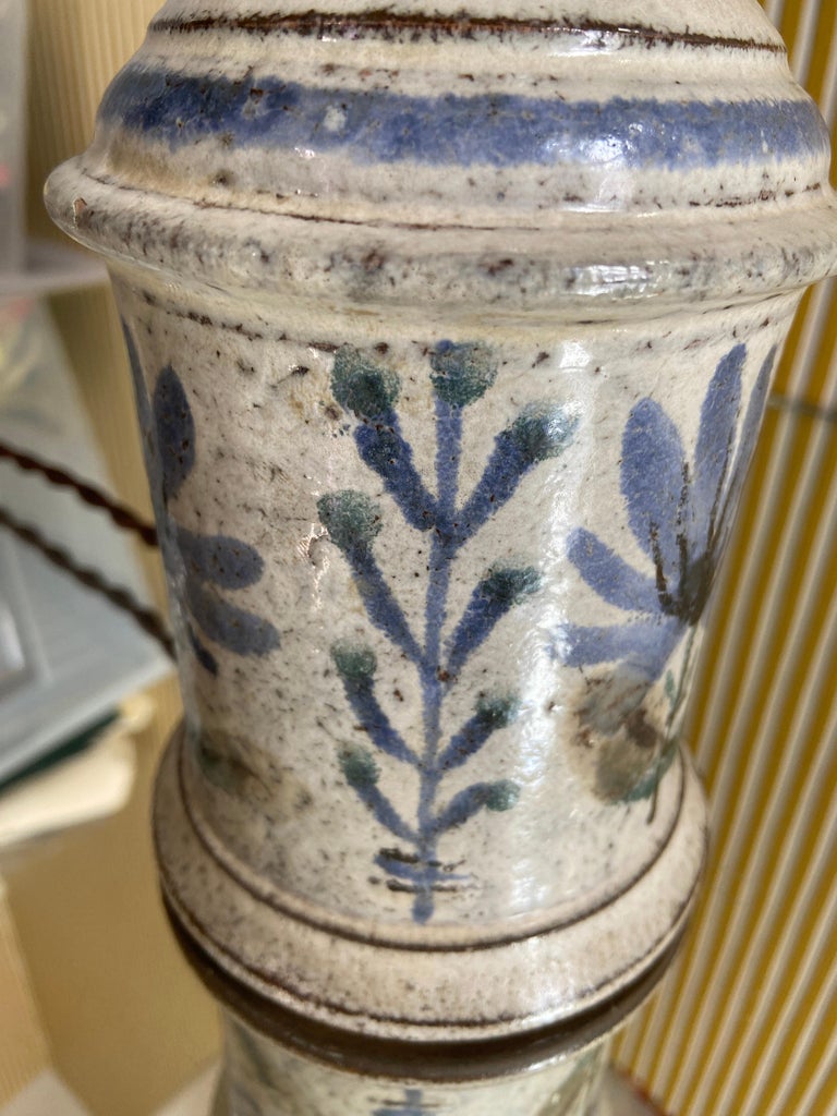 Vintage Gustave Reynaud Ceramic Table Lamp with Customized Shade ...