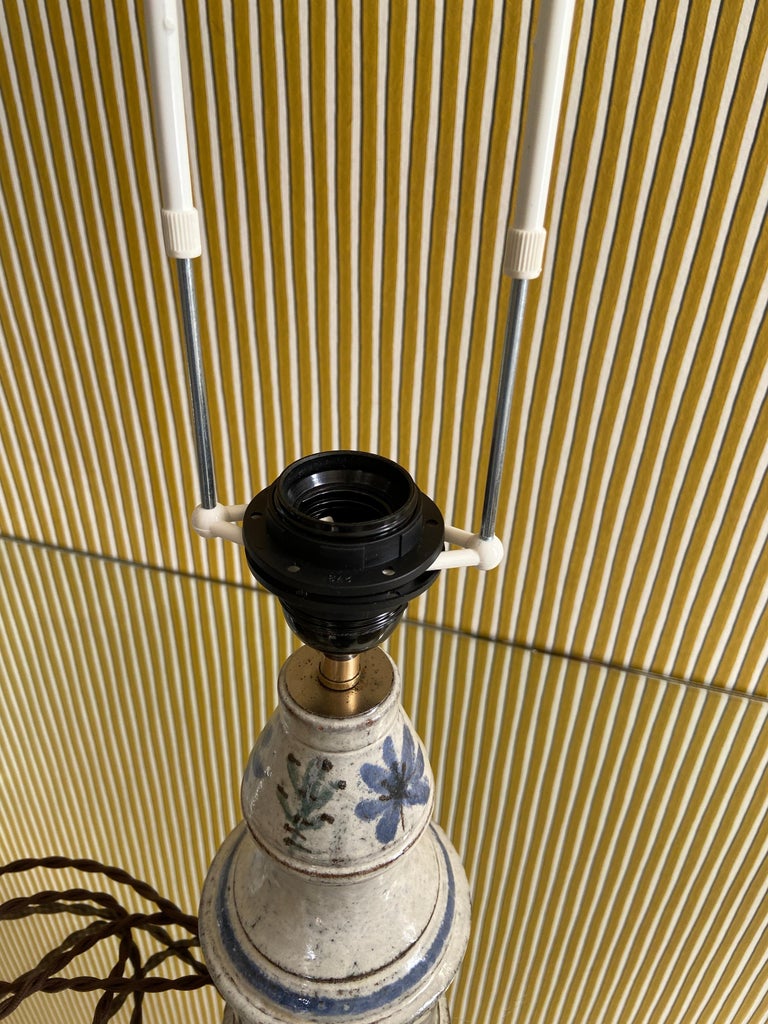 Vintage Gustave Reynaud Ceramic Table Lamp with Customized Shade ...