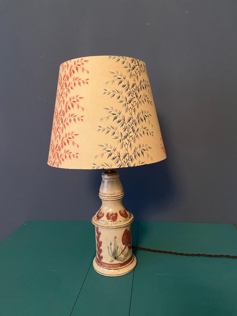 Vintage Gustave Reynaud Ceramic Table Lamp with Customized Shade ...