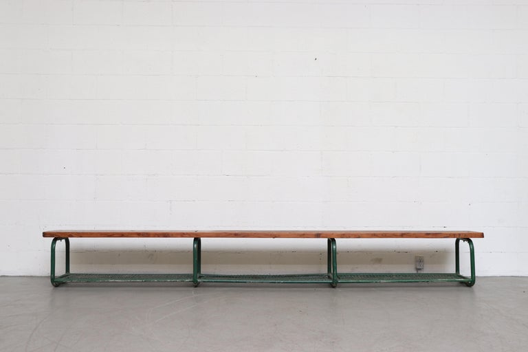 Vintage Gymnasium Bench with Lower Storage at 1stDibs