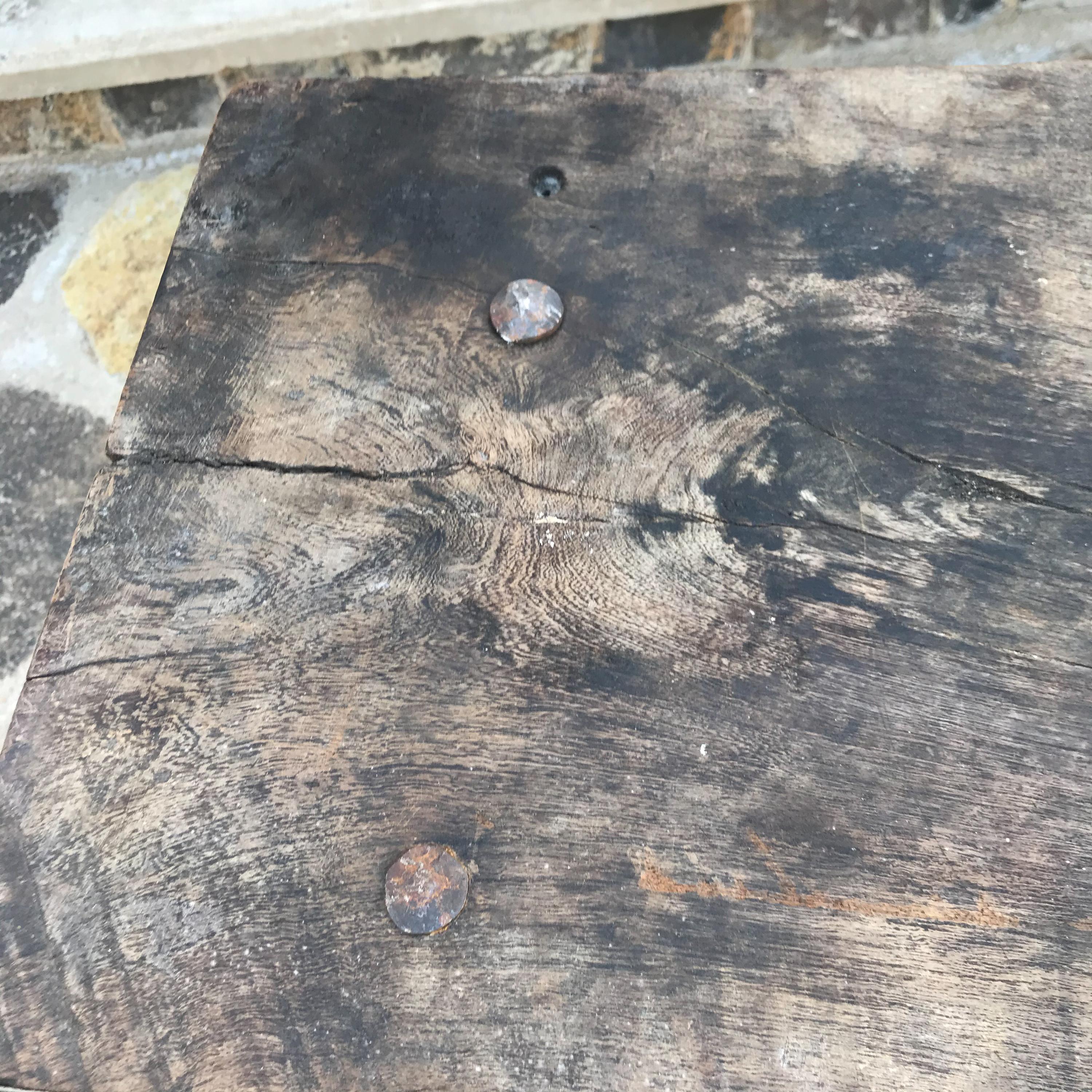 1940s Vintage Hacienda Antique Table Rustic Edge Mexican Mesquite Wood ...