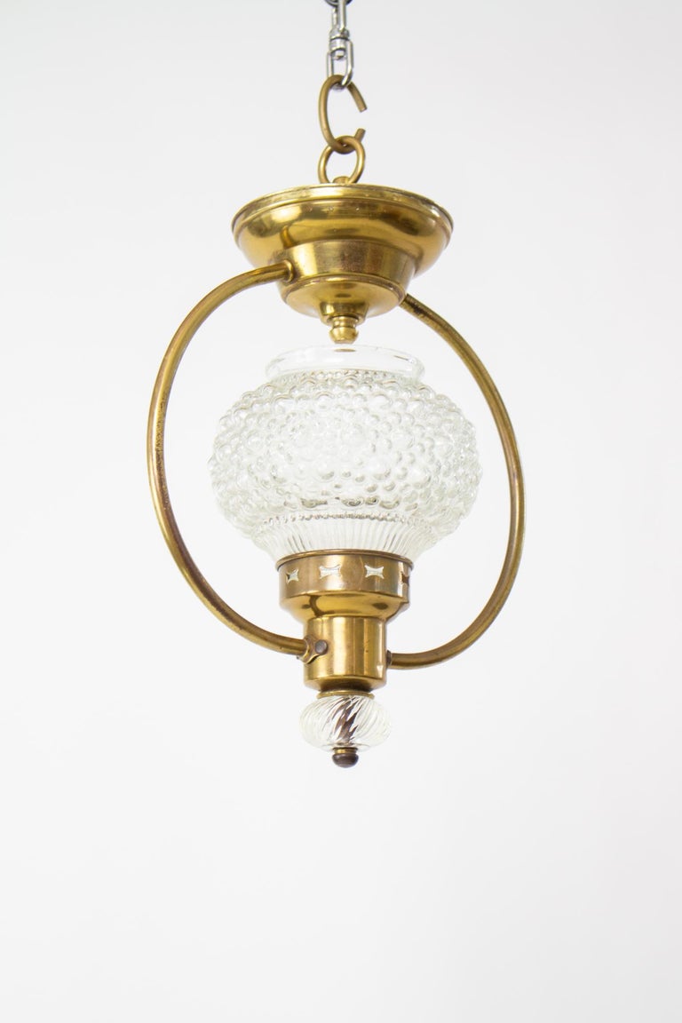 Vintage Hall Light with Bubble Glass For Sale at 1stDibs