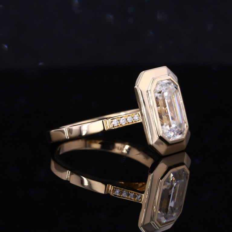 Customizable Vintage Halo Diamond Engagement Ring Infinity 18K Solid ...
