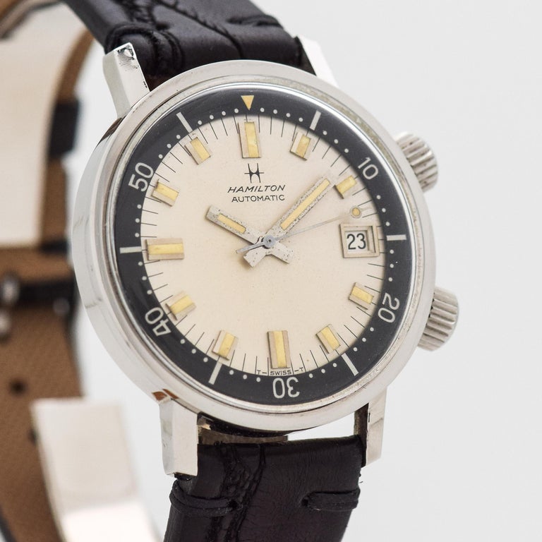 Vintage Hamilton Super Compressor Stainless Steel Watch, 1960s at 1stDibs