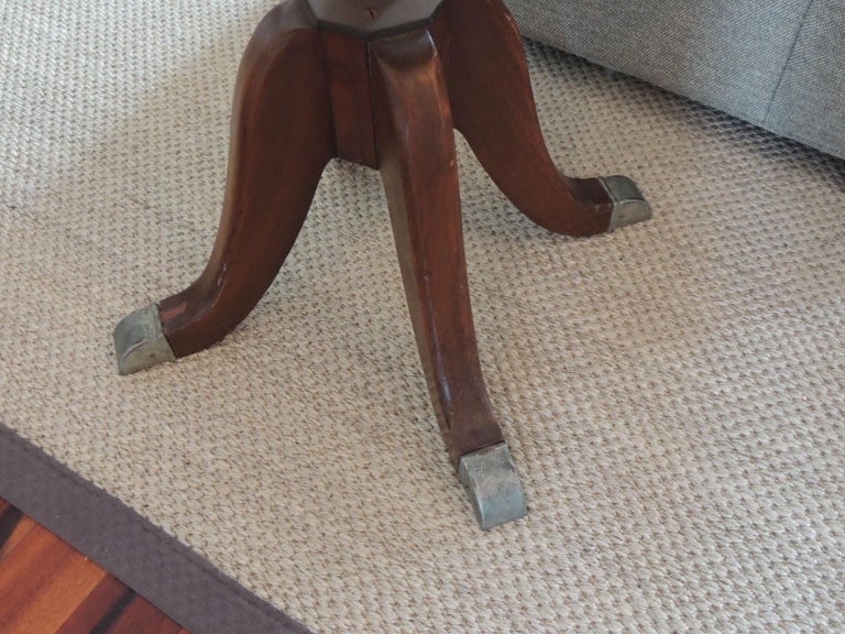 Vintage Hamilton Wood and Iron Industrial Rolling Swivel Stool at ...