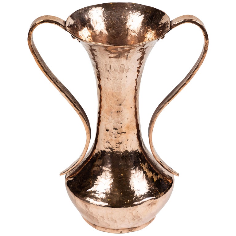 Vintage Hammered Copper Urn, Newly Polished at 1stDibs