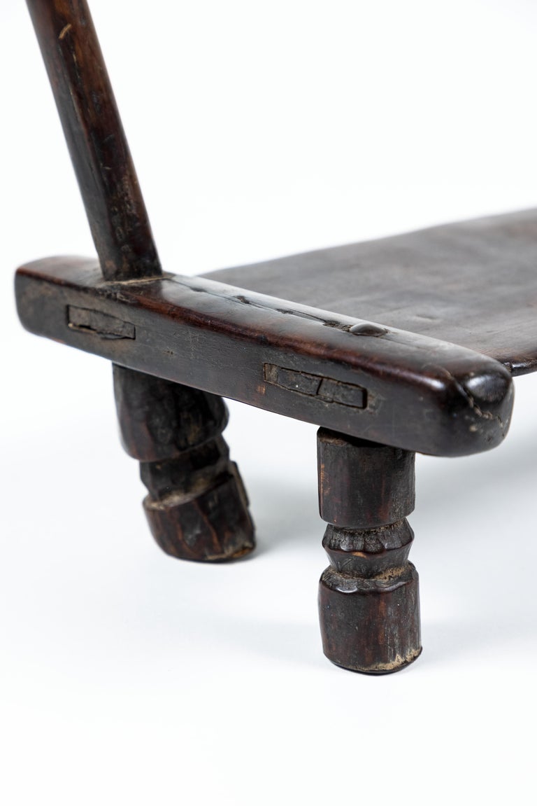 Vintage Hand Carved African Baule Tribal Chair at 1stDibs