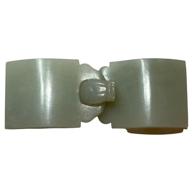 Vintage Hand-Carved Jade 'Handbag' Handles For Sale at 1stDibs