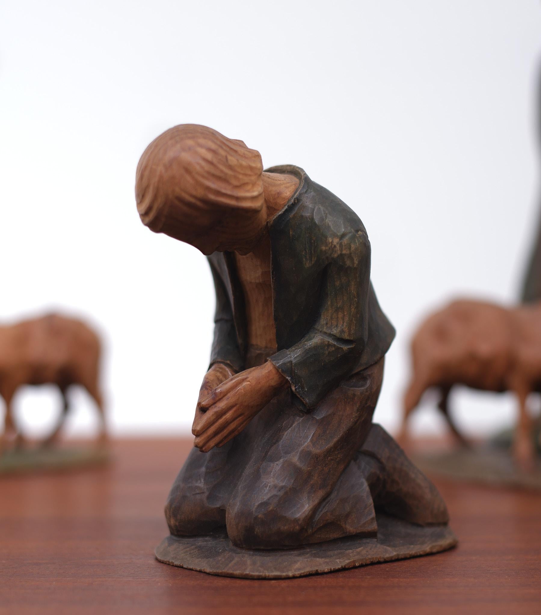 Vintage Hand-Carved Nativity Scene from Germany at 1stDibs | hand ...
